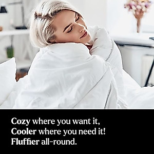 Miracle Made Temperature Regulating Breathable Duvet Insert Queen Comforter - White, Full/Queen 3-Temperature-Zone Pet Hair Resistant Silver Infused Hypoallergenic Bed Cover - Compatible w Duvet Cover