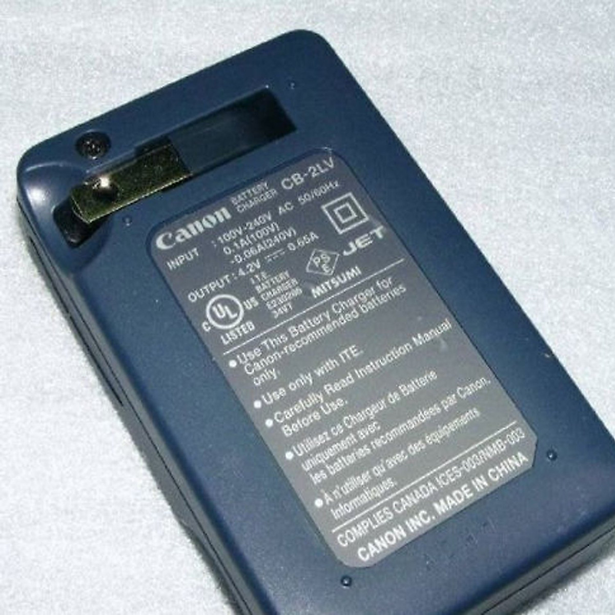 CB-2LV Charger for NB-4L Li-ion Battery compatible with PowerShot SD40 SD30 SD200 SD300 SD400 SD430 SD450 SD600 SD630