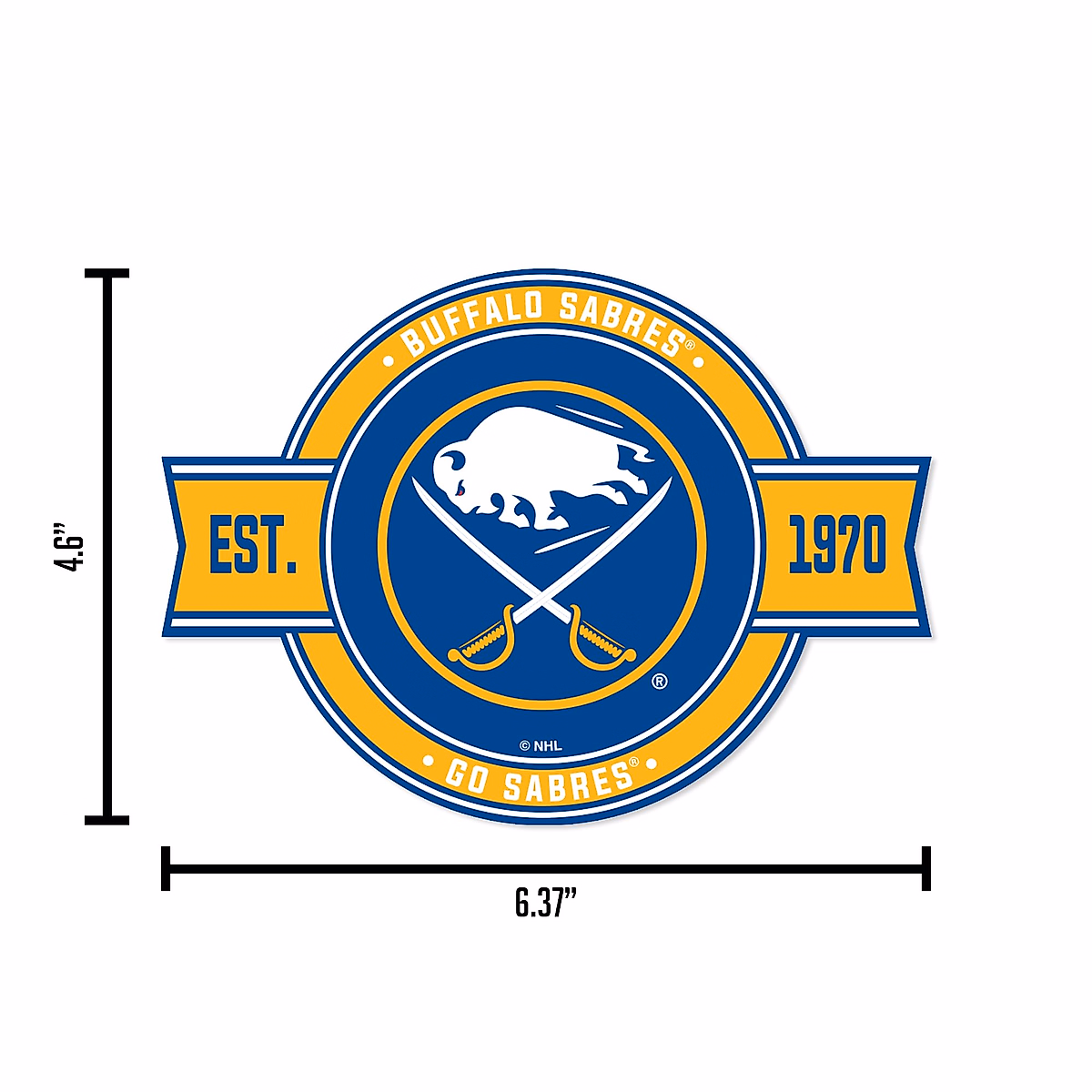 Rico Industries NHL Hockey Buffalo Sabres Standard Badge Magnet - for Car, Fridge