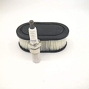 Tool Parts Oval Air Filter with Spark Plug for Troy-Bilt TB110 TB115 TB200 TB230 TB330 TB370 Walk-Behind Lawn Mower : Garden & Outdoor