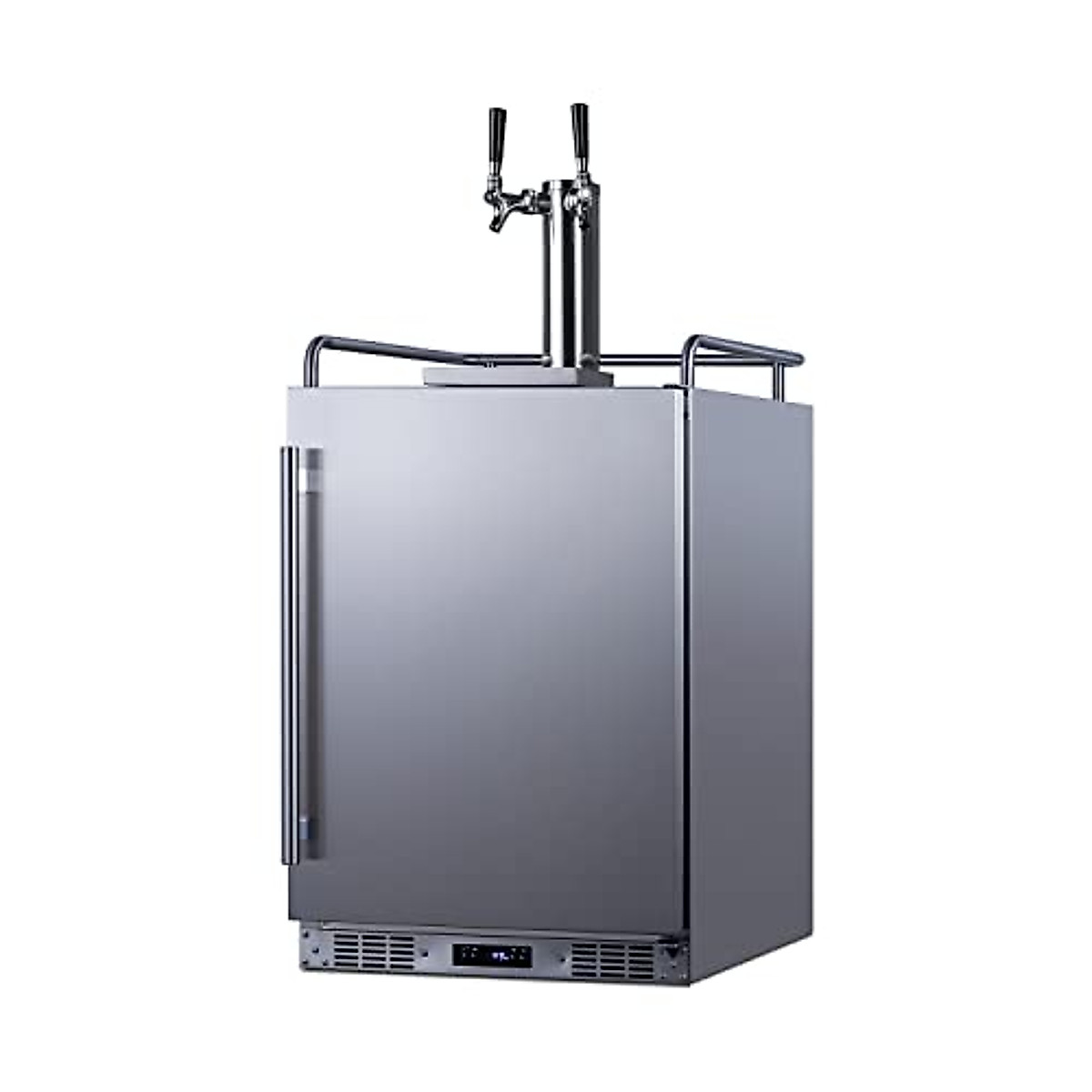 Summit SBC683OSTWIN 24" Wide Built-in or Freestanding Outdoor Beer Kegerator, Dual Tap, Weatherproof, Automatic Defrost, Digital Thermostat, Tap Cool System, Adjustable Shelves, four Casters