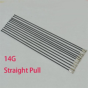 Bicycle Spokes 14G Stainless 14mm Copper Nipple Steel Knit Diameter 2.0mm Straight Pull Bike Spoke 12pcs One Package