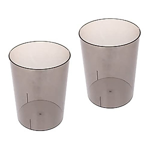 STOBOK 2pcs Decorative Kitchen Wastebasket Cans Bathroom Container Offices Paper Small Translucent Ash-bin Lidless Unique for Clear Bucket Bag Large Basket Uncovered Black Pot Bedrooms