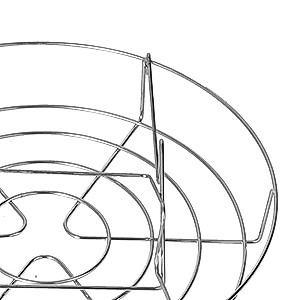 Fdit Stainless Steel Canning Rack, Kitchen Insulated Canning Steam Basket Anti Rust Anti Scalding Foldable Contoured Steel Handles Rack