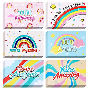 Teling 60 Pcs You are Awesome Cards Postcards 4 x 6 Inches You are Amazing Cards Thanks Employee Appreciation Postcards Certificates for Adults and Teacher Office Supplies