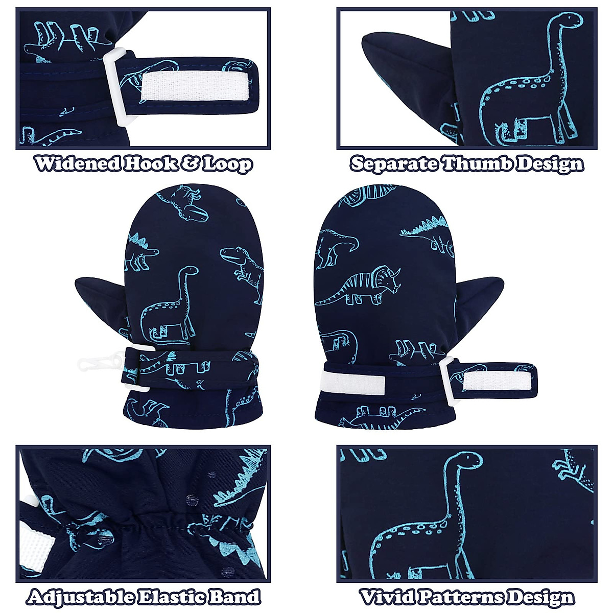 Sarfel Toddler Mittens 2T Toddler Gloves Ages 2-4 Toddler Winter Gloves Toddler Waterproof Mittens for Toddler Boys Snow Gloves