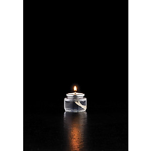 Hollowick Disposable Liquid Candles, 8 Hour, for Use in Glass Votive Tealight Lamp Holders, Restaurant Wedding Table Top Lights, Child Resistant Closures, 90 Pieces, Clear Fuel Oil HD8-90