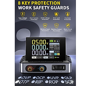 DPS-150 DC Power Supply Variable, 30V 5A Adjustable DC CNC Power Supply, PC Programmable Switching Power Supply with 2.8 Inch HD IPS Color Screen, Support PD and QC Fast Charging