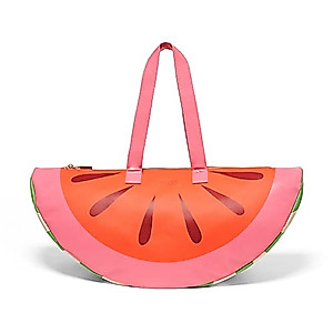 ban.do Super Chill Cooler Bag, Insulated Bag with Shoulder Straps, Soft Sided Cooler, Cute Portable Cooler for Picnics or Beach Days, Watermelon 2.0