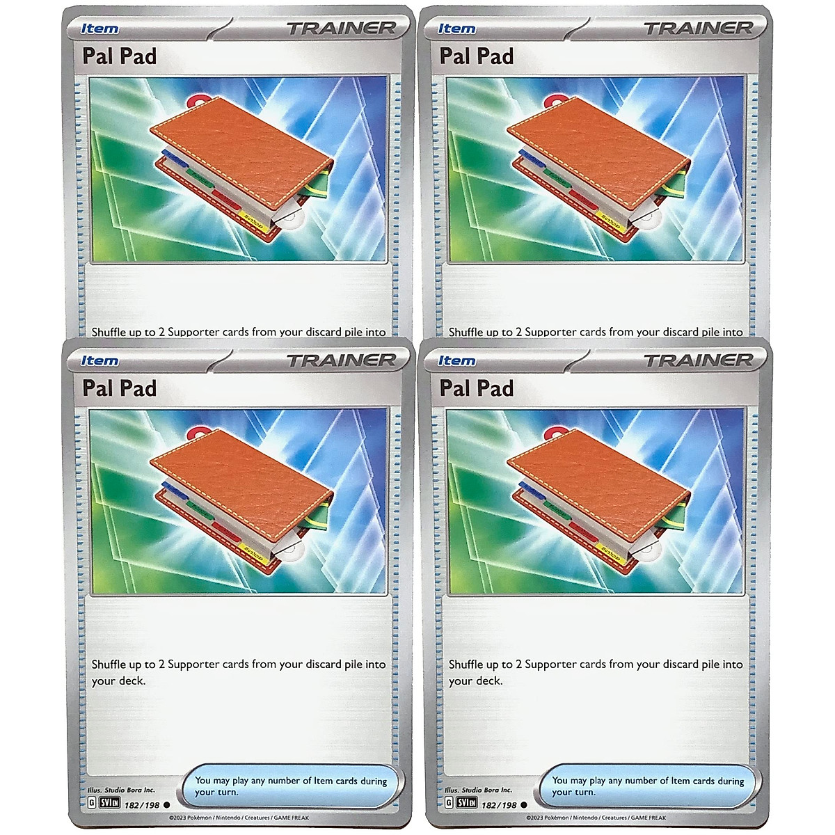 Pal Pad 182/198 - Scarlet & Violet - Pokemon Trainer x4 Card Set - Playset 4X