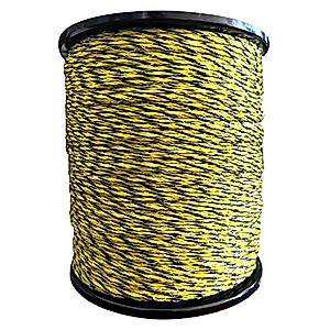 GGTYHAO Electric Fence Polywire Upgraded 1722 Feet，525 Meter，6 Stainless Steel Strands for Reliable Conductivity and Rust Resistance，Portable Electric Fence Rope