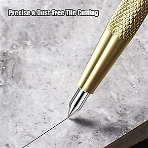 Ceramic Tile Cutter Pen, Metal Plate Glass Marking Pen, Scribe Tool, Engraved Pen for Tile/Glass/Wood/Ceramics/Metal/Gold/Welding (Gold+Silver 2pcs)