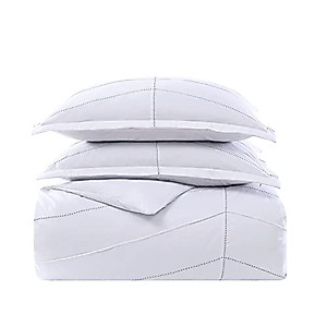 City Scene Courtney Comforter Set, King, White