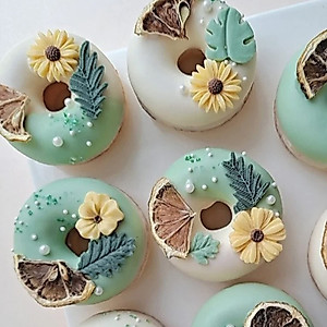 Mujiang Rose Flower Silicone Molds Daisy Fondant Mold Flower Orchid Cake Decorating Molds Set Of 4