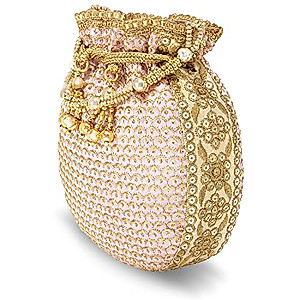 Aheli Indian Potli Bags for Women Evening Bag Clutch Ethnic Bride Purse with Drawstring (P30PCH)