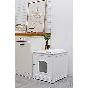 zoovilla Kitty Litter Loo – Hidden Litter Box Furniture, White