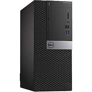 Dell OptiPlex 5050 Mini Tower Desktop Computer (with RGB Keyboard), Intel i5-7500 3.8GHz, 16GB DDR4, 512GB SSD, WiFi, Bluetooth, Home/Office PC, Windows 10 Pro 64 Bit English/Spanish/French (Renewed)