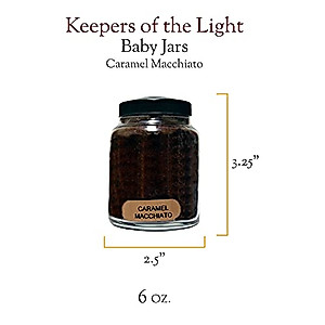 A Cheerful Giver - Caramel Macchiato Baby Scented Glass Jar Candle (6oz) with Lid & True to Life Fragrance Made in USA