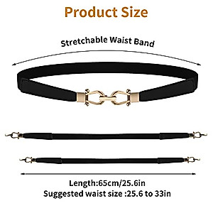 Giantree Women Skinny Belt for Dresses, Corset Belt Thin Waist Belt Fashion Versatile Ladies Elastic Slim Small Waist Belt