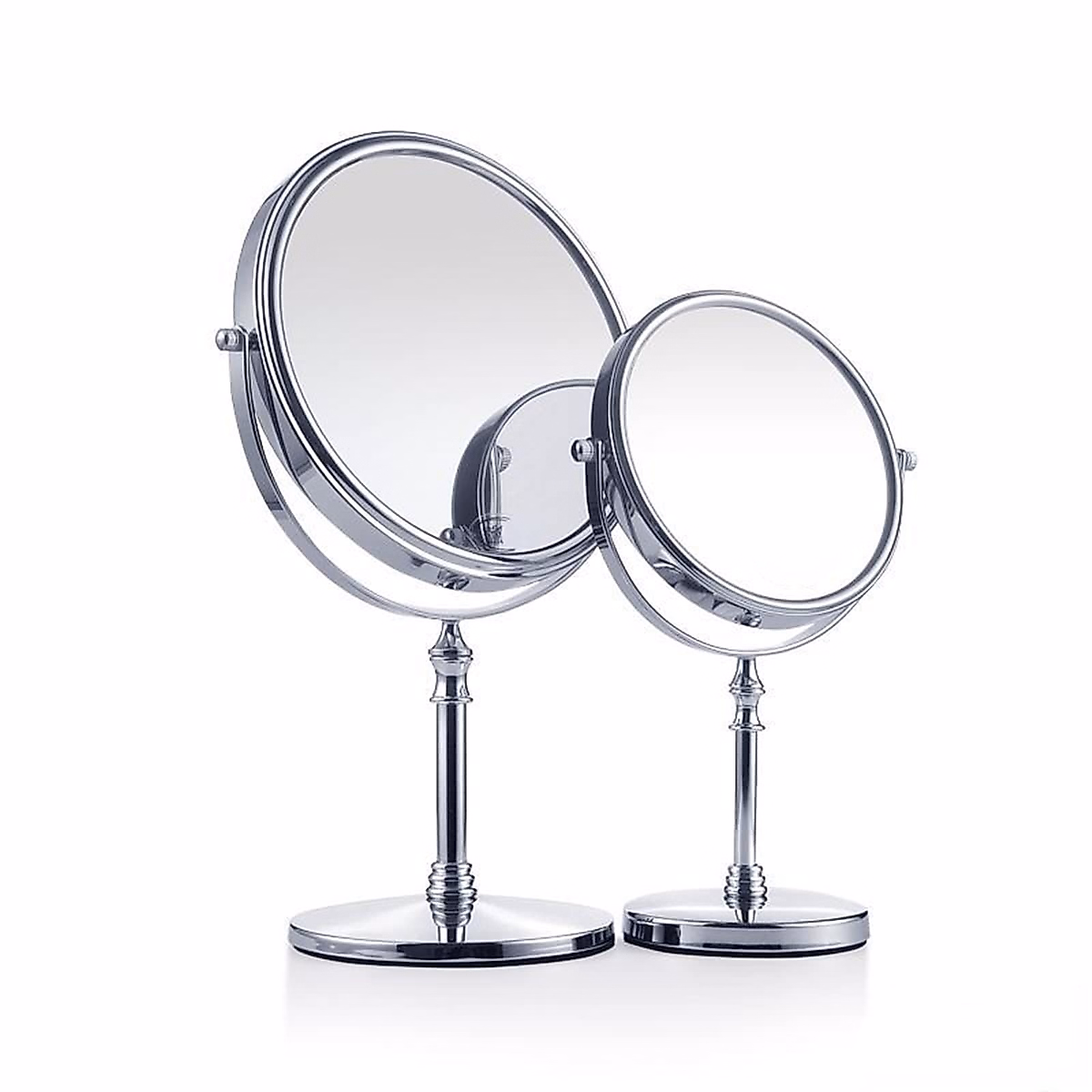 KOHARA Magnification Makeup Mirror 360 Rotating Professional Desktop Cosmetic Mirror 8" Double Sided Magnifier Stand (Color : Gold 6 inches)