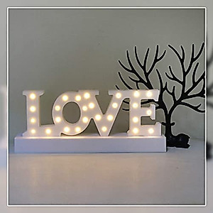 GUOCHENG Love Letter Decor Light LED Alphabet Love Marquee Light Sign Home Decorative Love Décor for Valentine's Day, Thanksgiving, Mother's Day
