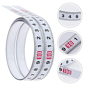 VILLCASE 2pcs Adhesive Tape Measure, 1 M Measuring Stick Workbench Ruler Self- Adhesive Peel and Stick Tape Measure for Work Woodworking, Drafting Table