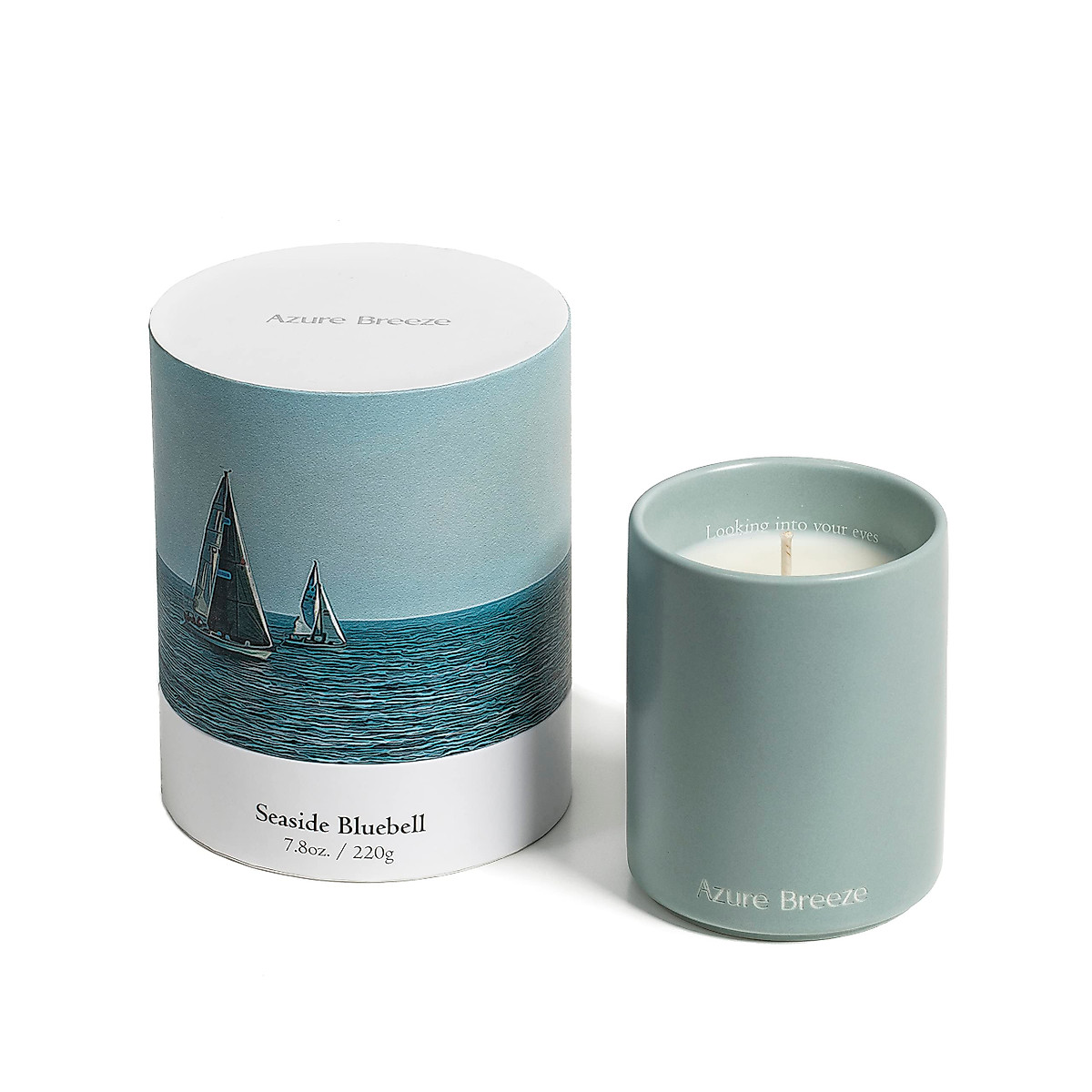 Flower Candle - Floral Scented Candle, Poem Inscription, 45-Hours Long-Burning (7.8 Oz), Bluebell Candle, Natural Essential Oils, Ideal Gift for The Holidays & Home Decor