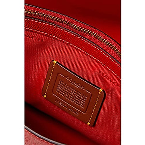 COACH Cross Grain Leather Wyn Wristlet Sport Red One Size