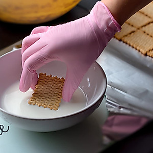 200-2000 PCS Tronex Pink XS - XL Nitrile Exam Gloves Chemo Rated Finger Textured Powder Free Medical Grade Non Latex Disposable Gloves (2000, XS)