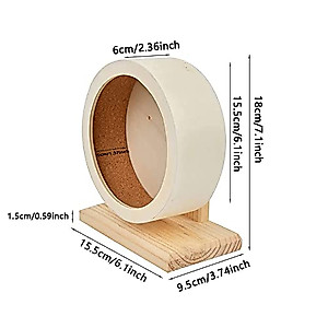 Wmzjnljy Wooden Hamster Exercise Wheel Small Pets Mute Running Spinner Wheel Play Toy for Hamsters Gerbil Mice Guinea Pigs and Other Small Pets(J09-1)