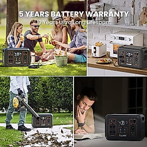 ALLWEI LiFePO4 Solar Generator 1200W(Peak 2400W) with 1 * 200W Solar Panel, Fast Charge in 1.5Hrs, 1008Wh Portable Power Station, 4* AC Outlet, UPS Mode, Outdoor Generator for RV Camping Emergency