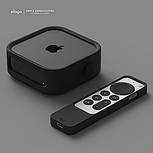 elago Apple TV Mount 4k 3rd Generation- 3 Mount Options (Magnet, Hang, Screw), Compatible with 2022 Apple TV 4K 3rd Generation / Fit Size, Prevents overheating