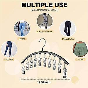 HEAVYSEVEN Stainless Steel Hanger Drying Socks Hanger with Clips Household Hanging Clothes Balcony Windproof Rack with Clamp Household Space Saving Storage Organizer (1pc)