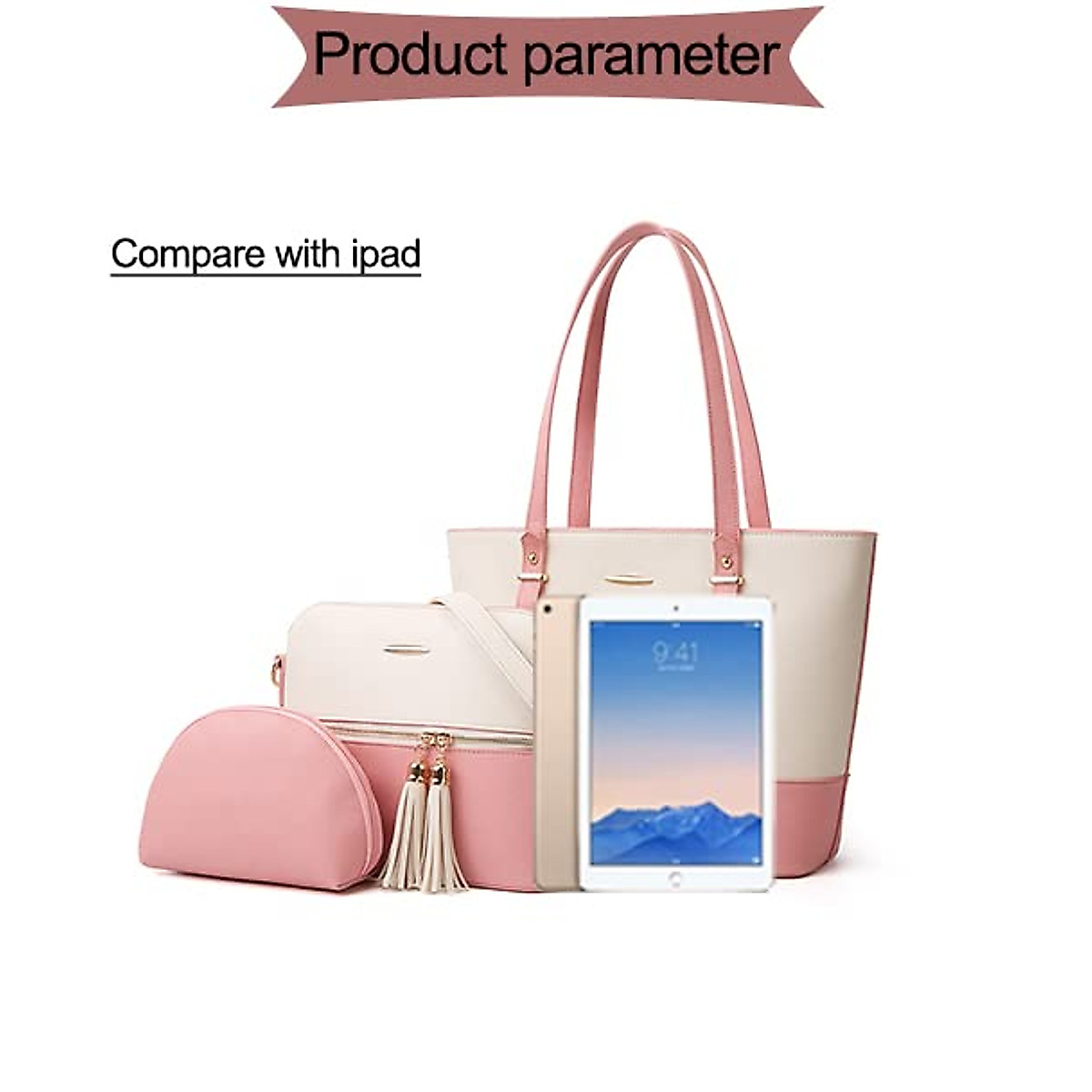 Handbags for Women Fashion 2022, Large Capacity Crossbody Handbags 4pcs Purse Set, Hobo Bags for Ladies Soft Leather Totes for Women, Designer Shoulder Bag Top Handle Satchel, Wallet Mother's Day Gift