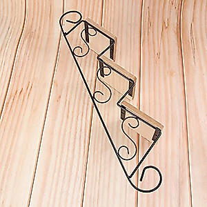 VORCOOL Vintage Floating Shelves Wall Mounted Shelf Wood Look Accent Furniture with Metal Frame for Hallway Entryway Living Room Bedroom Bathroom Kitchen