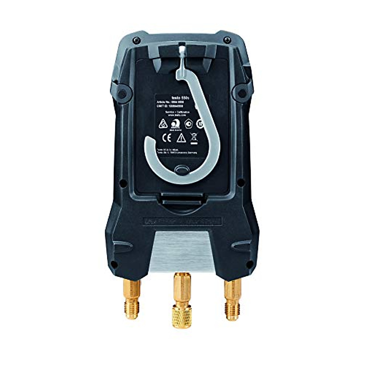 Testo 550s Kit I App Operated Digital Manifold for HVAC and Refrigeration with 2 x Wired Temperature clamp Probes I High and Low Side Pressure Measurement, Superheat and subcooling – with Bluetooth