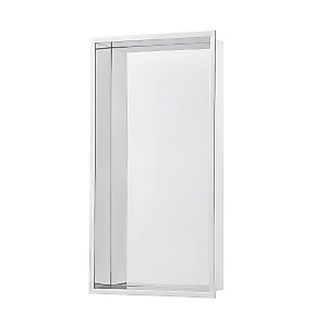Swiss Madison Well Made Forever Voltaire 12” x 24” Stainless Steel Single Shelf Wall Niche in Polished Chrome