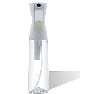 ZeroStage Hair Mister Spray Bottle Continuous Pressurized 360 Fine Mist Water Sprayers Clear 300ml 10oz