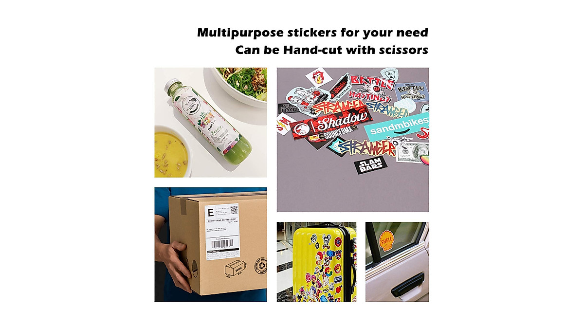 Koala Printable Glossy Sticker Paper - 120 Sheets for Inkjet Printer