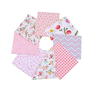 8Pcs 18" x 22" Cotton Fabric DIY Making Supplies Quilting Patchwork Fabric Fat Quarter Bundles DIY for Quilting Patchwork Cushions Cotton Fabric for Patchwork (Style-6)