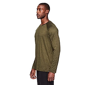 Gaiam Men's Everyday Basic Crew Neck T Shirt - Short Sleeve Yoga & Workout Top - Navy Heather, Small