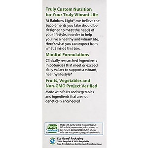 Rainbow Light Womens One High-Potency Daily Multivitamin, Womens Multivitamin Provides High-Potency Immune Support, With Vitamin C, Biotin and Ashwagandha, Vegetarian, 60 Count