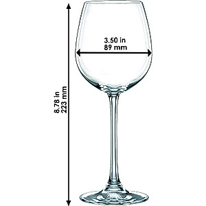 Nachtmann Vivendi Collection White Wine Glasses, Set of 4, 16 Ounce, Crystal Clear, Large Stemmed Glass, Perfect for Home, Parties, and Gifts, Dishwasher Safe Stemware