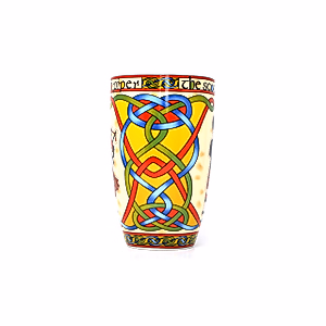 Scotland Piper Mug Cup with Scottish Red Celtic Knots Design and Highland Bagpipes by Royal Tara