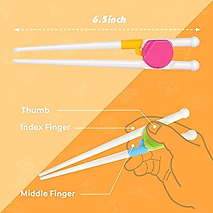 Kidsfantasy Kids Chopsticks, 2 Pairs Kids Training Chopsticks Reusable Toddler Chopsticks for Baby Children