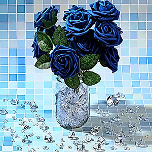 800 Pieces Diamond Decorations Acrylic Diamond Table Scatter Crystals for Table for Vase Fillers Party Table (Clear,30mm, 20mm, 12mm, 8mm, 4mm)