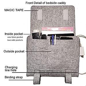 bed caddy dorm storage dorm room essentials for college students girls must haves bed accessories bedside caddy for dorm bed night caddy under bed organizer bed shelfie hanging bed bedside pocket hanging organizer with pockets,Pink