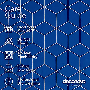 Deconovo Blackout Curtains Gold Diamond Foil Print Room Curtains 42W x 72L Inch, Thermal Insulated Noise Reducing Window Grommet Drapes Living Room Royal Blue 2 Panels