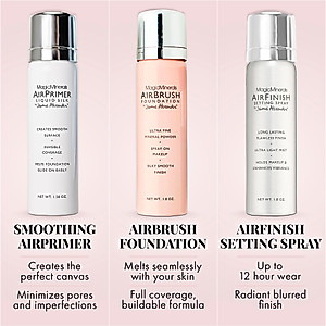Magic Minerals AirBrush Foundation System by Jerome Alexander - Complete 5pc Spray Makeup Set with Foundation, Primer, and Setting/Finishing Spray - for Smooth, Radiant Skin (Fair)