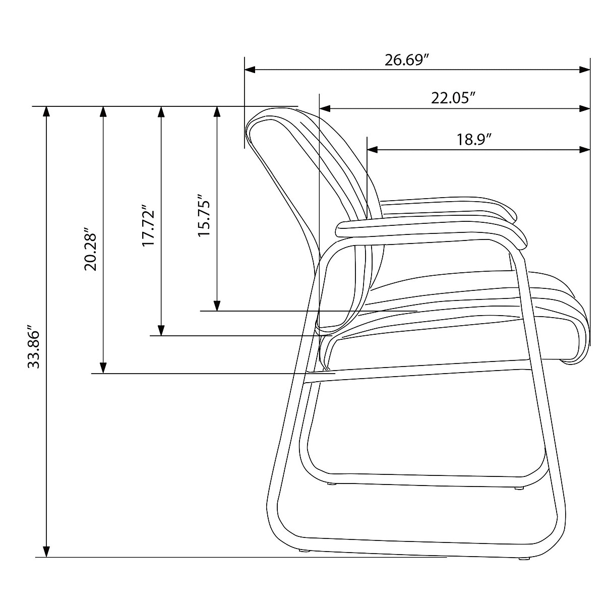 Brenton Studio® Bellanca Guest Chair, Black